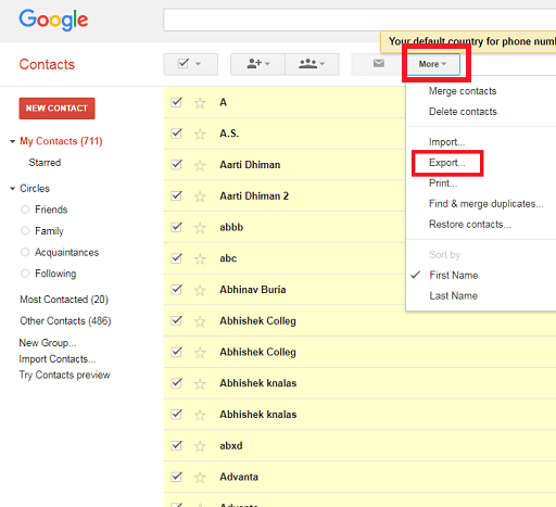 How to Export Android Phone Contacts to Csv or Excel file | Covve
