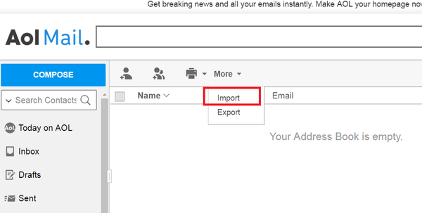 How To Import Contacts To AOL Mail | Covve
